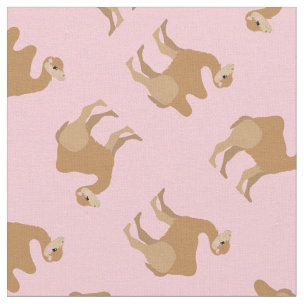 Camels Print Fabric Pink | Zazzle