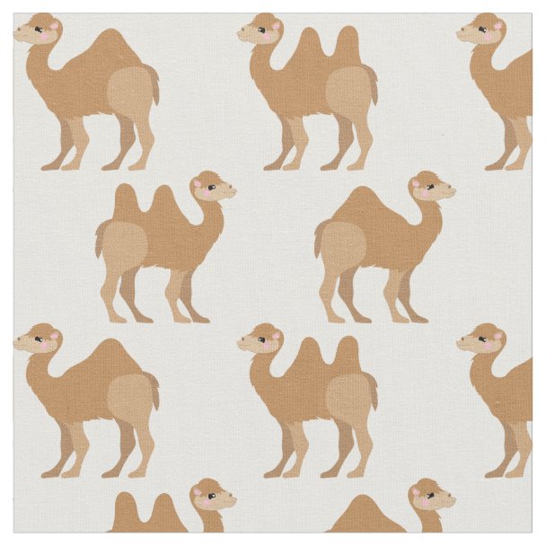 Camels Print Fabric Black | Zazzle