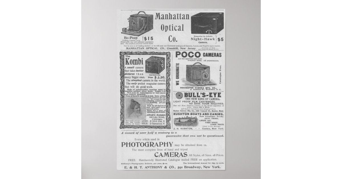 Camera ads poster | Zazzle