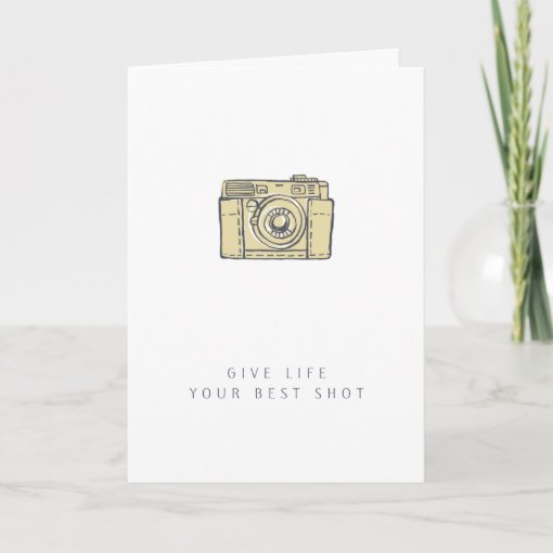 Camera - Congratulations | Encouragement Card | Zazzle