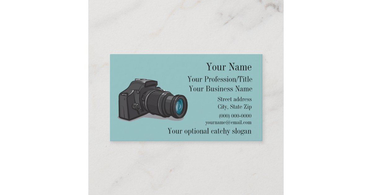 Camera Design Business Card | Zazzle