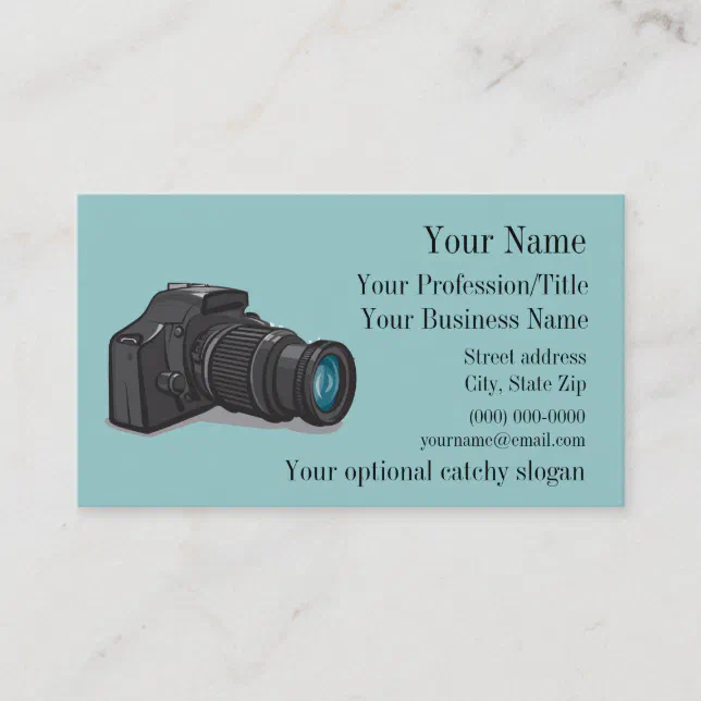 Camera Design Business Card | Zazzle