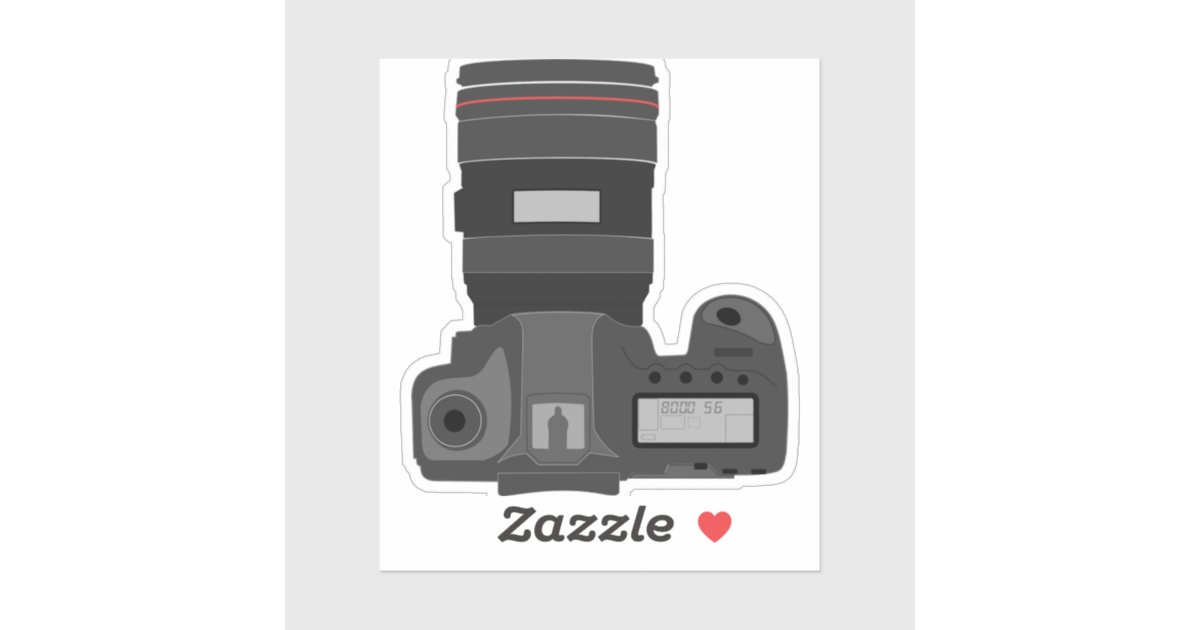 Camera DSLR Photography Sticker | Zazzle