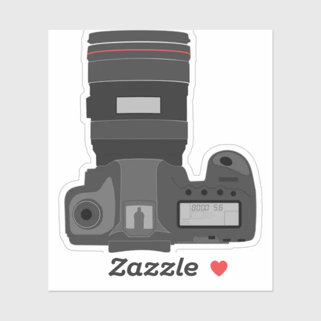 Camera DSLR Photography Sticker | Zazzle