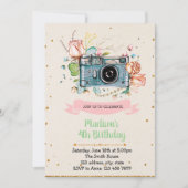 Camera girl birthday party invitation | Zazzle
