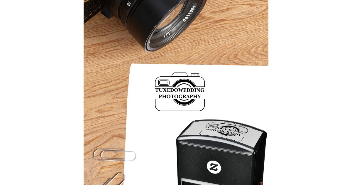 Camera Icon Wedding Photographer Self-inking Stamp | Zazzle
