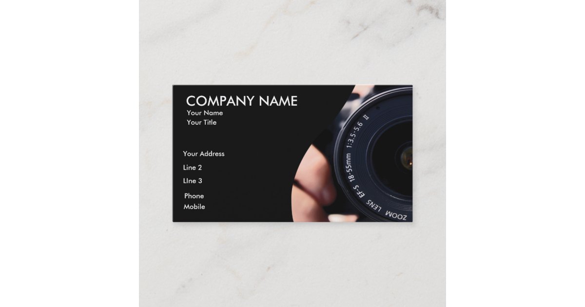 Camera lens Business Card | Zazzle
