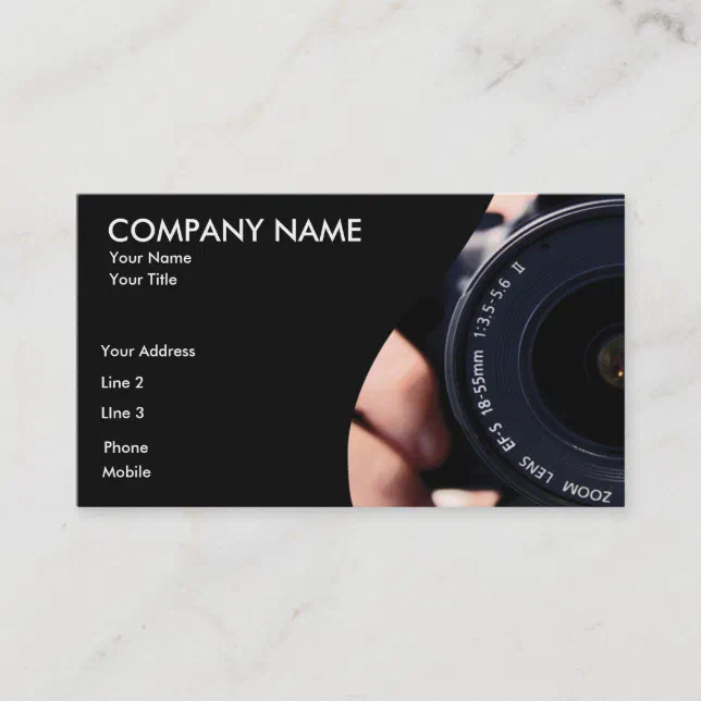 Camera lens Business Card | Zazzle