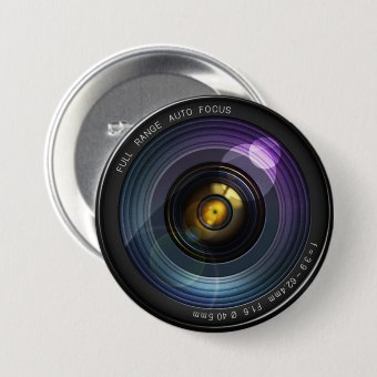 Camera Lens Button | Zazzle
