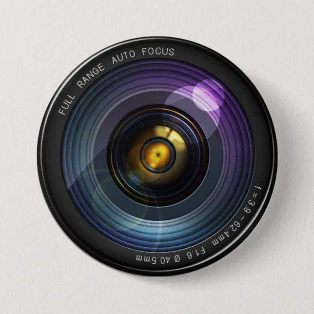Camera Lens Button | Zazzle