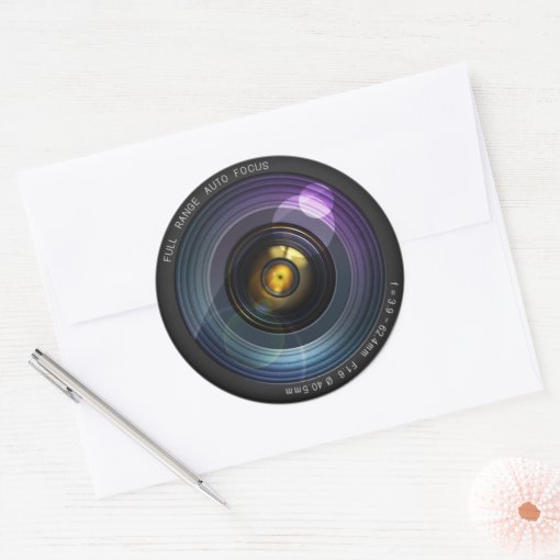 Camera Lens Classic Round Sticker | Zazzle
