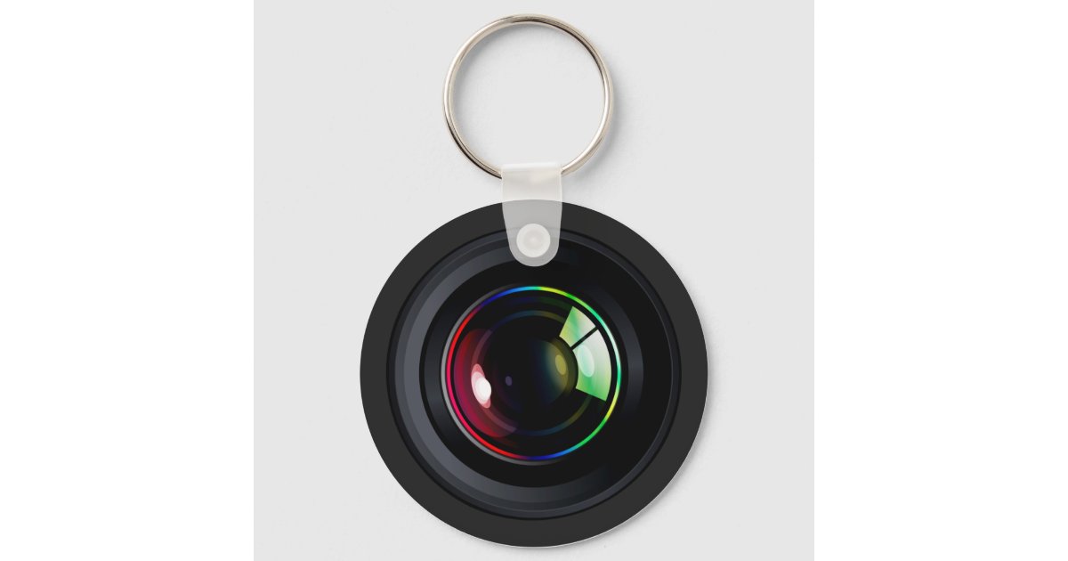 CAMERA LENS KEYCHAIN | Zazzle