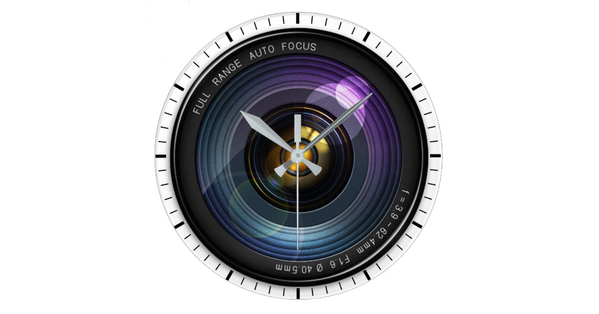 Camera Lens Large Clock | Zazzle.com
