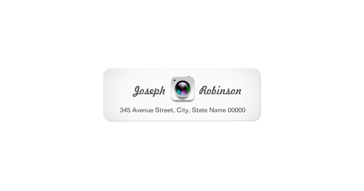 Camera Lens Logo Photography Photographer Label | Zazzle