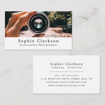 Camera Lens, Photographer, Photography Business Card | Zazzle