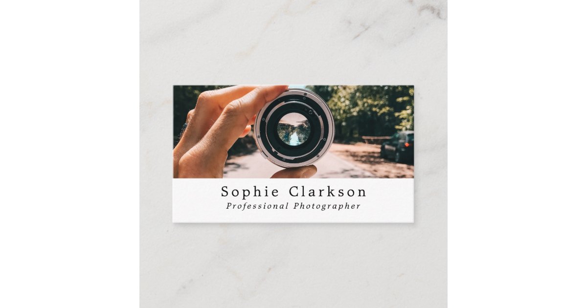 Camera Lens, Photographer, Photography Business Card | Zazzle