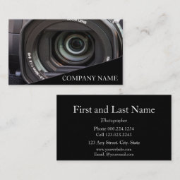 Camera Lens Photography Business Card | Zazzle