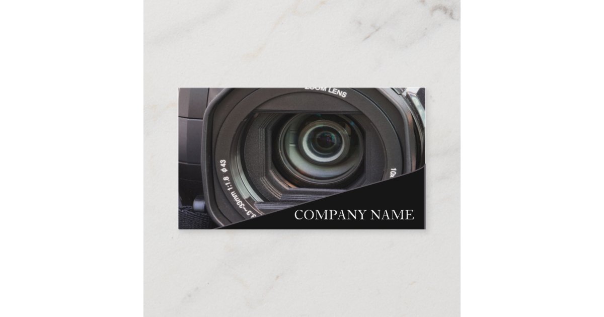 Camera Lens Photography Business Card | Zazzle