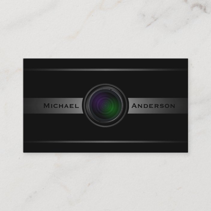 Camera Lens Photography Business Card | Zazzle.com