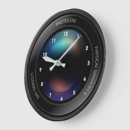 Camera Lens Photography Design Acrylic Wall Clock | Zazzle