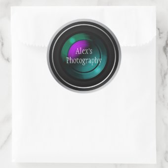 Camera Lens Photography Sticker | Zazzle