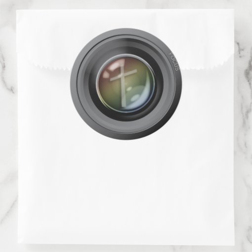Camera Lens Stickers. Focus on Jesus. Classic Round Sticker | Zazzle