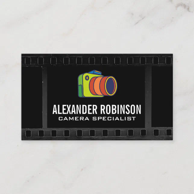 Camera Logo | Film Business Card | Zazzle