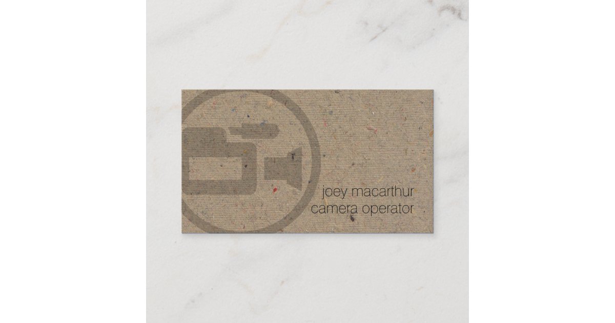 Camera Operator Camera Icon Film Photography Business Card | Zazzle