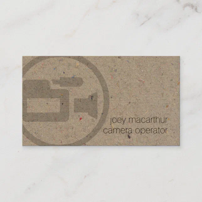 Camera Operator Camera Icon Film Photography Business Card | Zazzle