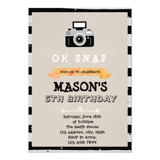 Camera party birthday invitation | Zazzle.com