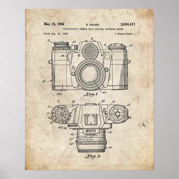 Camera Patent Poster | Zazzle