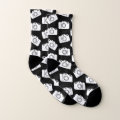 Camera Pattern Retro Icons Cameras Design Black Socks | Zazzle