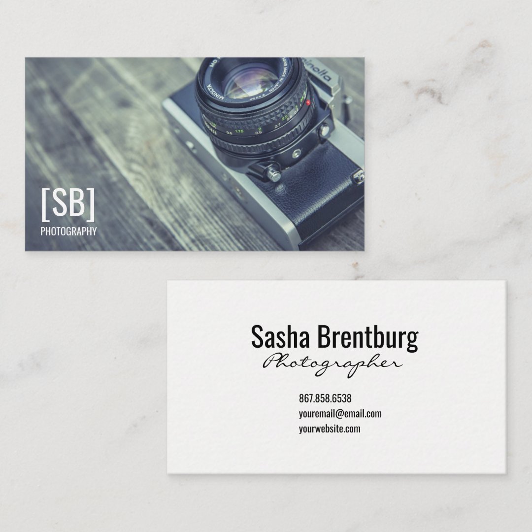 Camera Photo Business Card | Zazzle