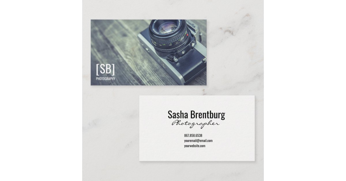 Camera Photo Business Card | Zazzle