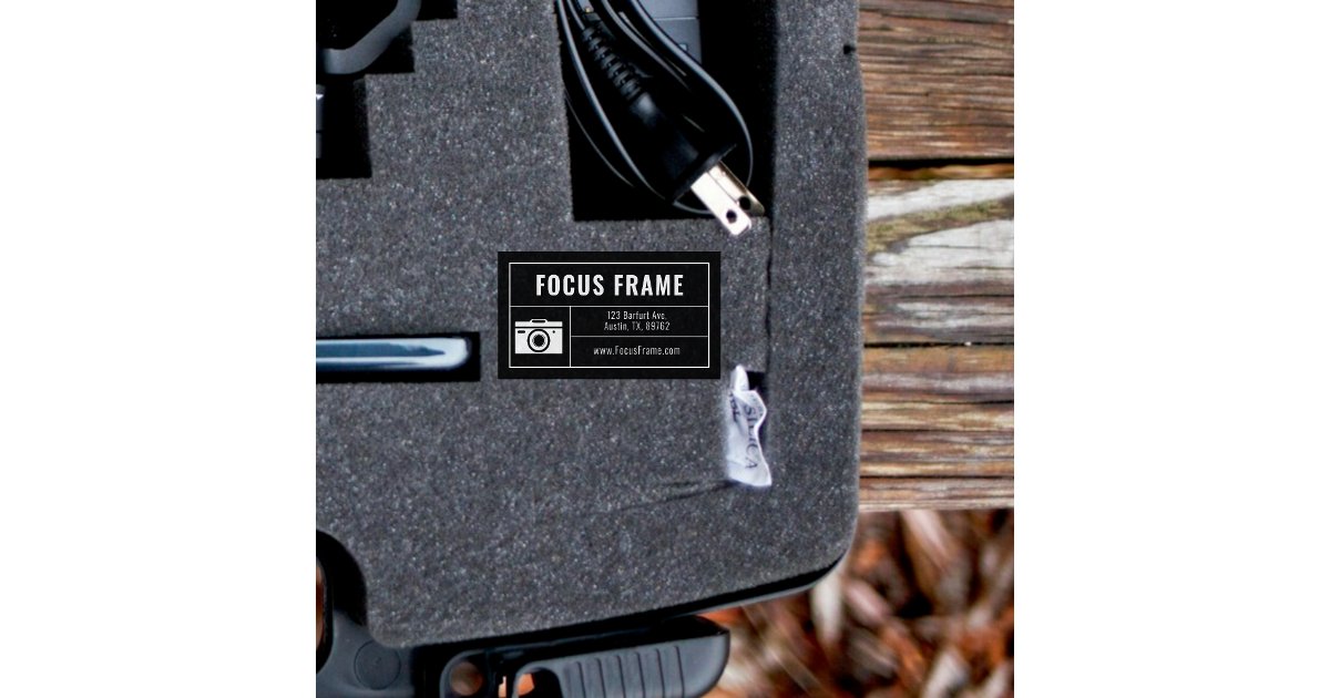 Camera Photographer Icon Lens Illustration Label | Zazzle