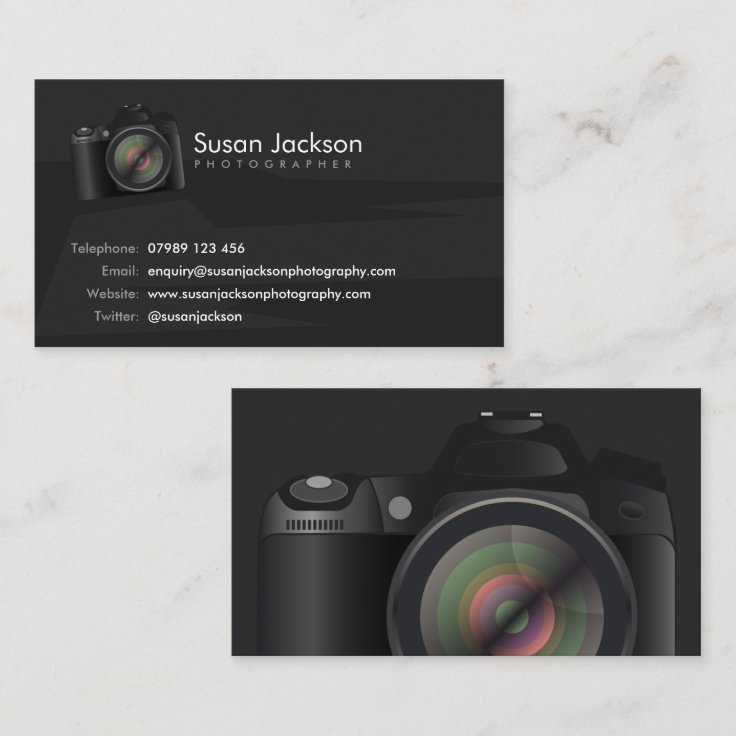 Camera Photographers Business Card | Zazzle
