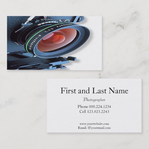 Camera Photography Business Card | Zazzle