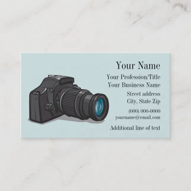 Camera Photography Design Business Card | Zazzle