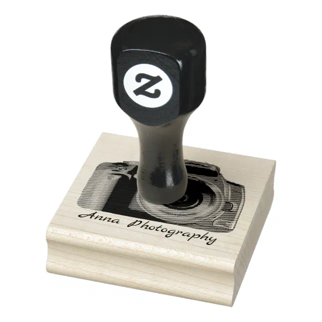 Camera Photography Design Wooden Stamp | Zazzle