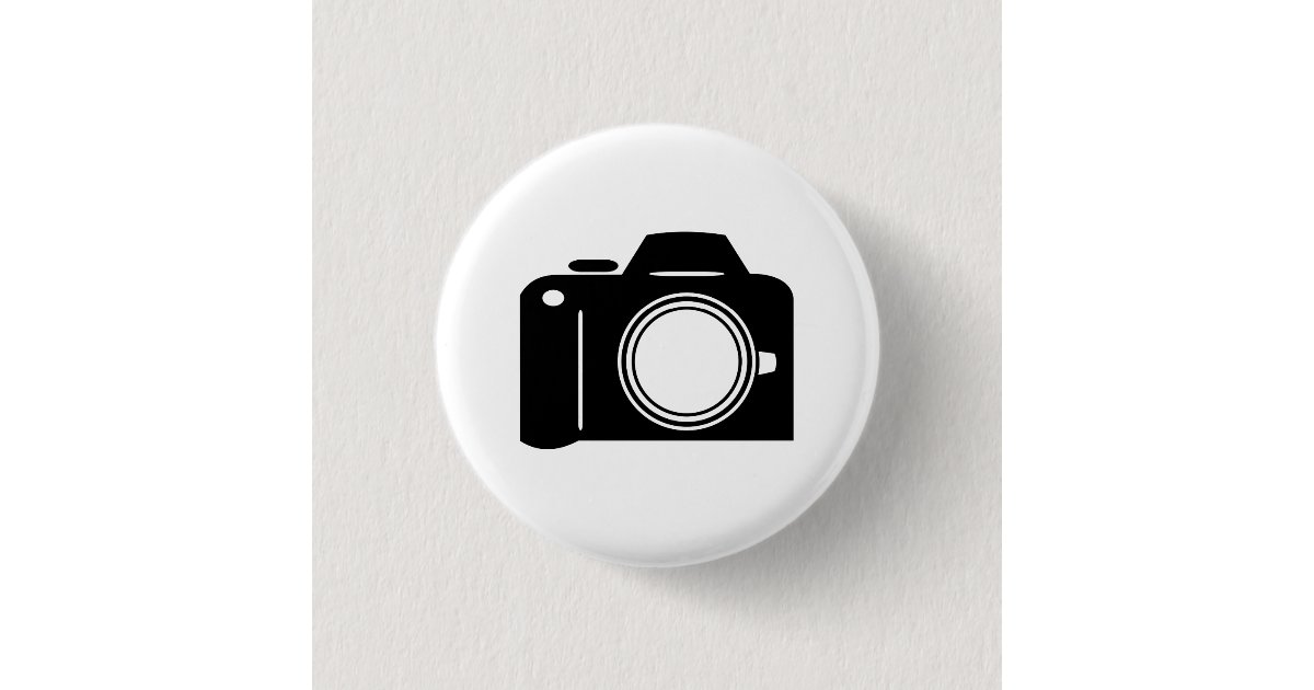 'Camera' Pictogram Button | Zazzle