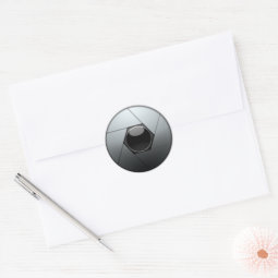 Camera Shutter Classic Round Sticker | Zazzle