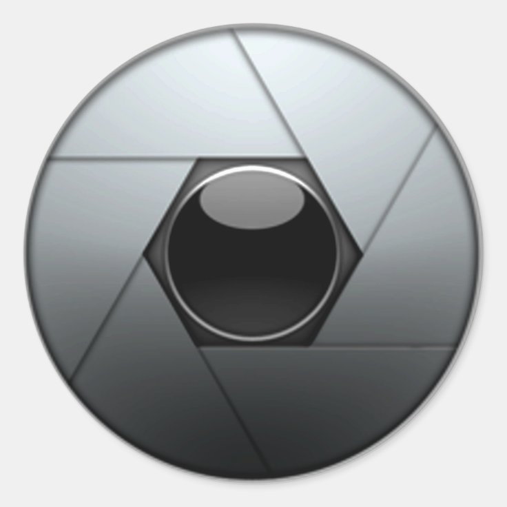 Camera Shutter Classic Round Sticker | Zazzle