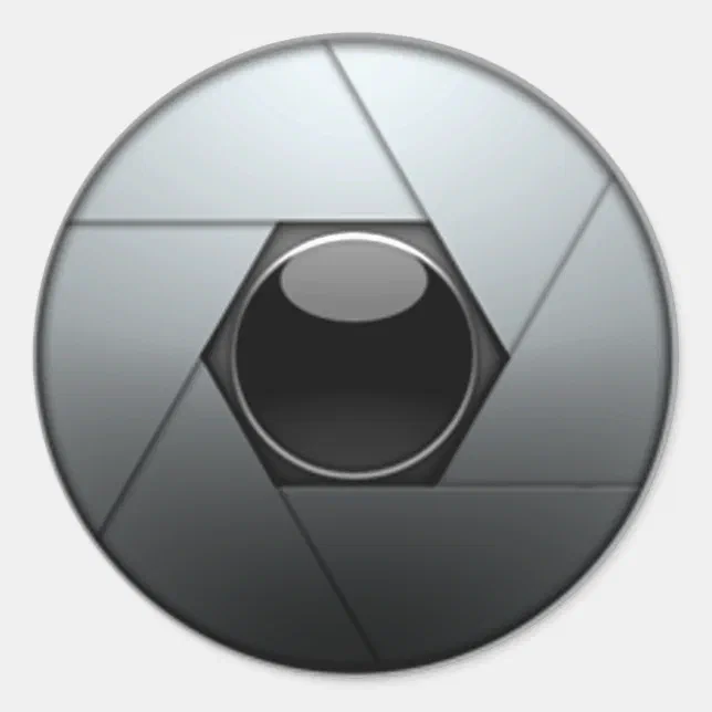 Camera Shutter Classic Round Sticker | Zazzle