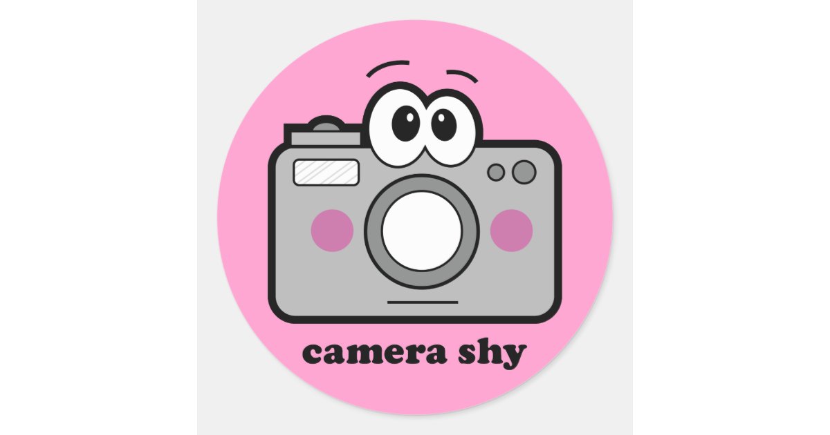 Camera Shy Classic Round Sticker | Zazzle