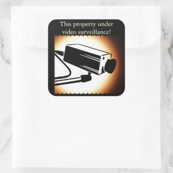 Camera Surveillance Security Stickers | Zazzle