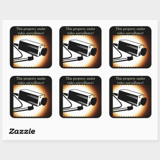 Camera Surveillance Security Stickers | Zazzle
