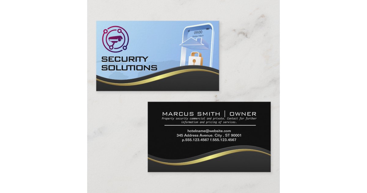Camera | Tech Cyber Security Business Card | Zazzle