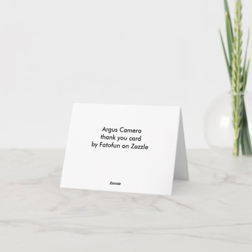 Camera thank you card | Zazzle