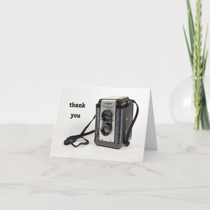 Camera thank you card | Zazzle