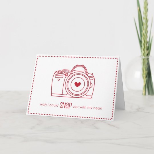 Camera Valentine's Day Card - Funny in Red | Zazzle.com